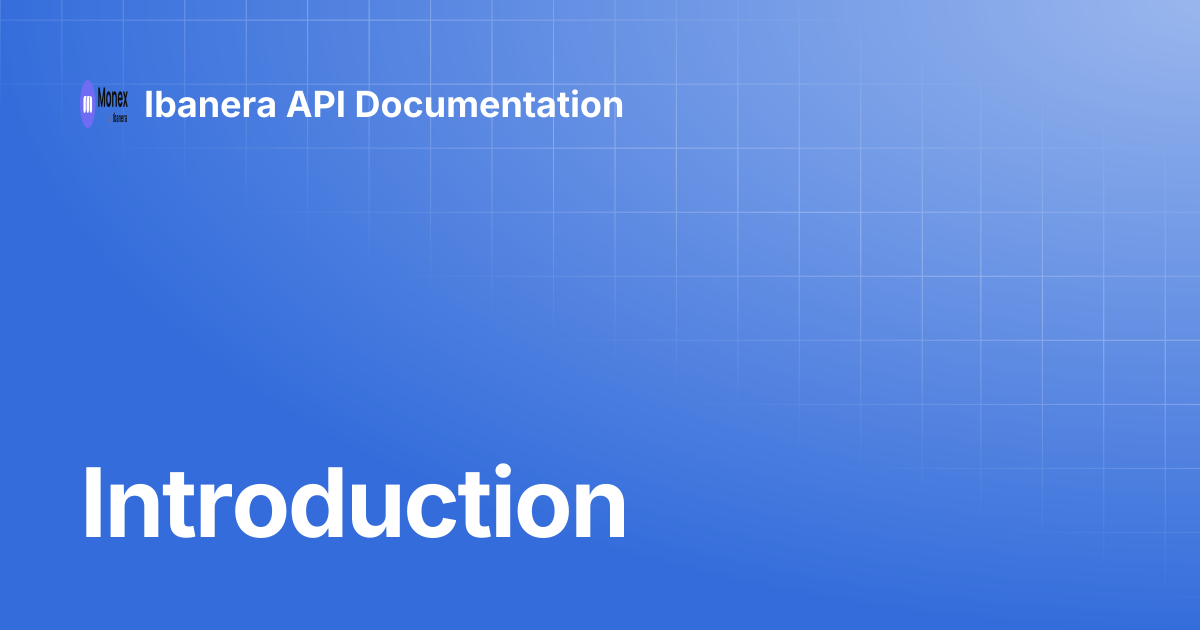 Introduction Ibanera Api Documentation